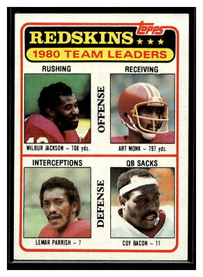 1981 Topps #57 Wilbur Jackson / Art Monk / Lemar Parrish / Coy Bacon | eBay