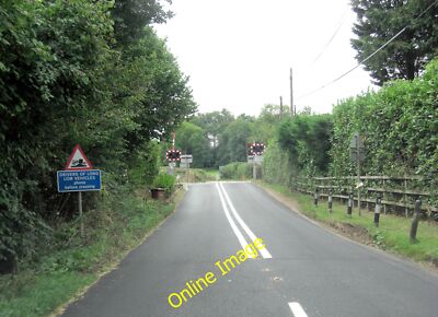 Photo 12x8 Level crossing at Kimbridge Kents Oak The railway line runs ...
