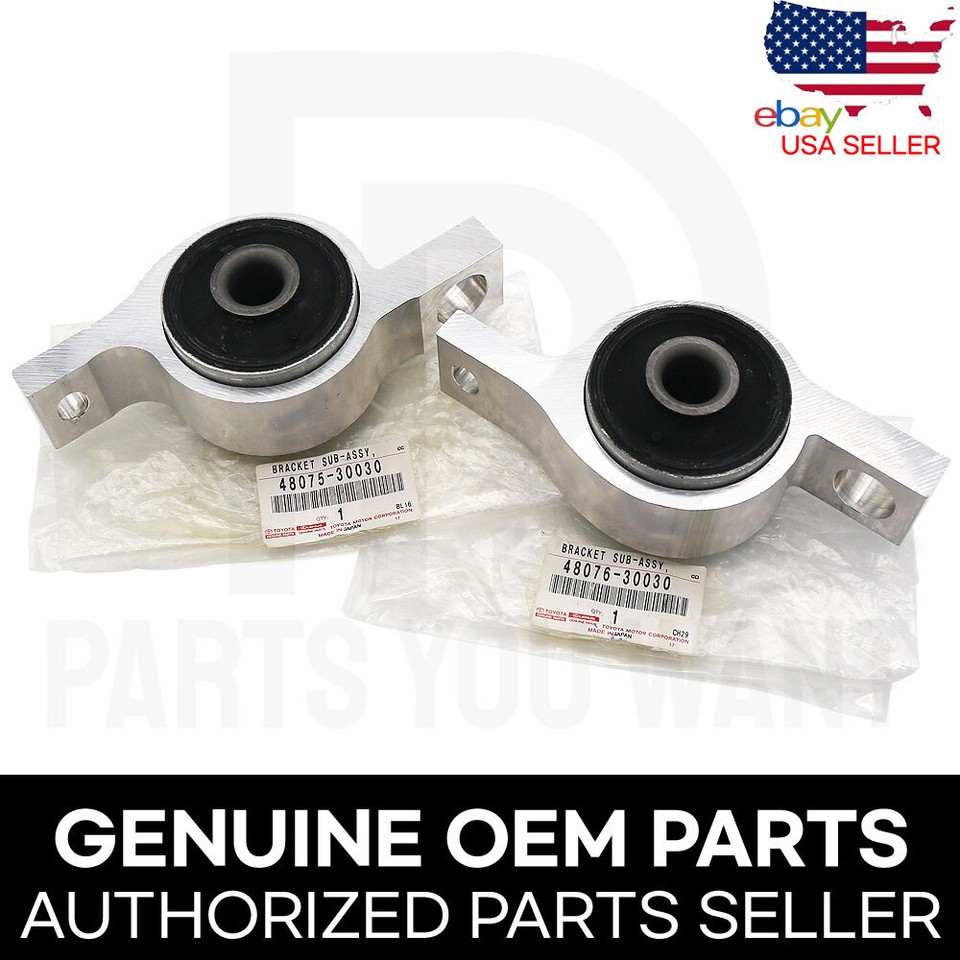 GENUINE Lexus OEM Front Lower Control Arm Bushing 48075-30030 + 48076 ...