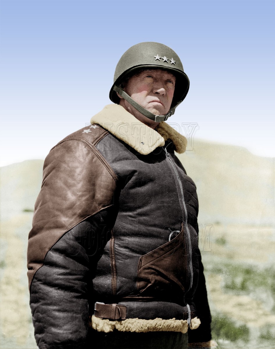 General Patton Cca 1943 Colorizedhistory