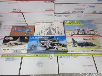 Model Kit Lot Saab Viggen Corsair Mirage F1 Harrier AV-8a | eBay