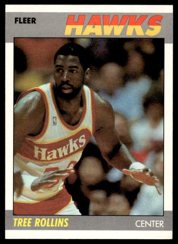 1987-88 Fleer #94 Tree Rollins BASKETBALL Atlanta Hawks | eBay