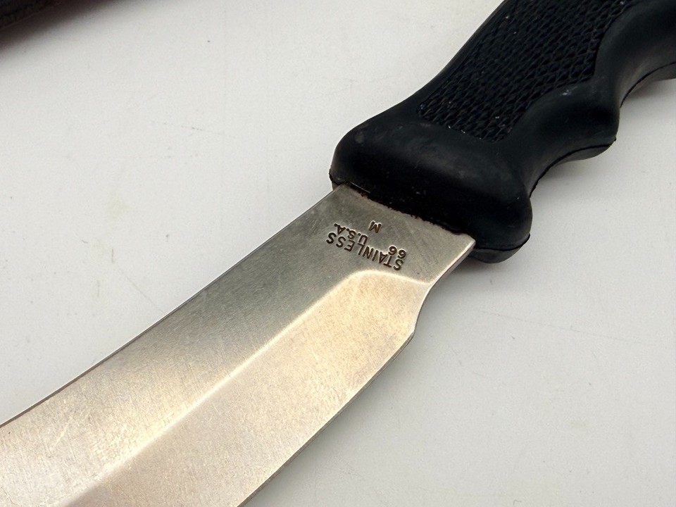 Vintage COLEMAN WESTERN Stainless 66 USA Fixed Blade Hunting Knife with ...