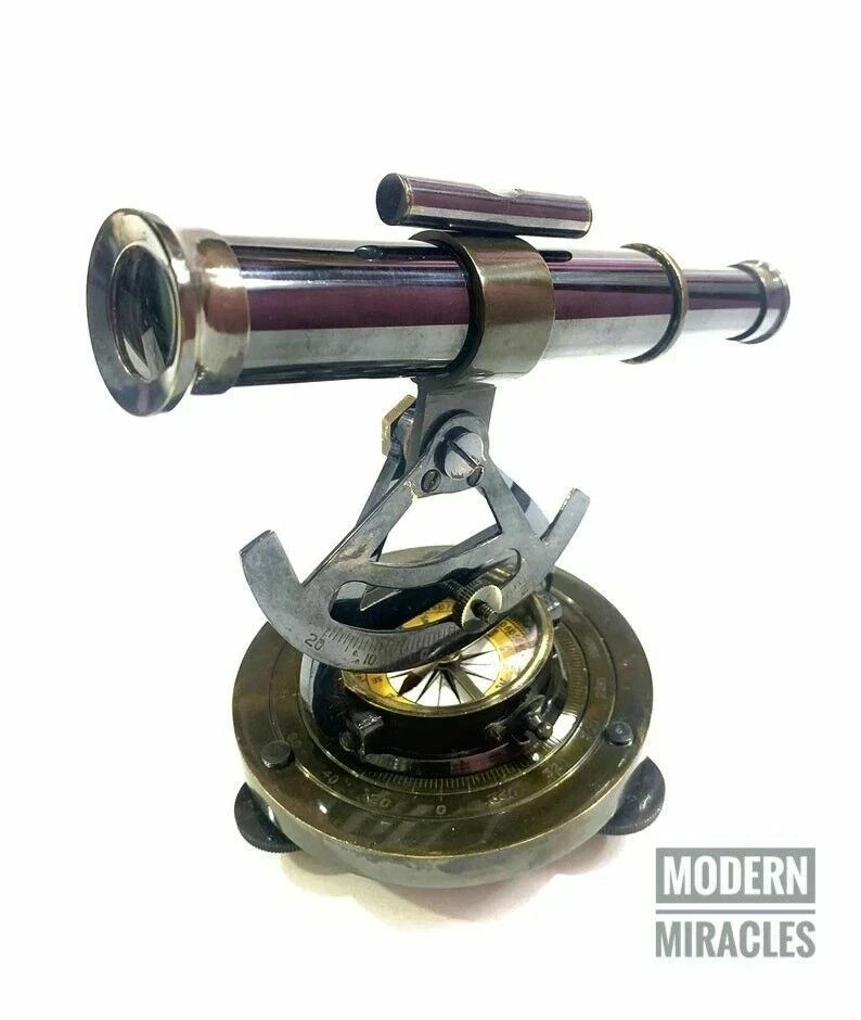Brass Theodolite Compass Alidade Transit Telescope Survey Instrument | eBay
