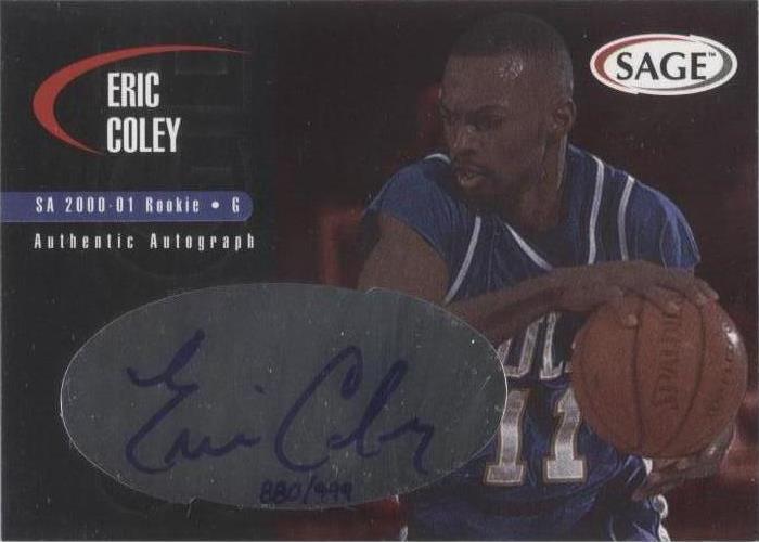 2000 Sage - Authentic Autograph Eric Coley #A7 /999 (AU, RC) for sale ...