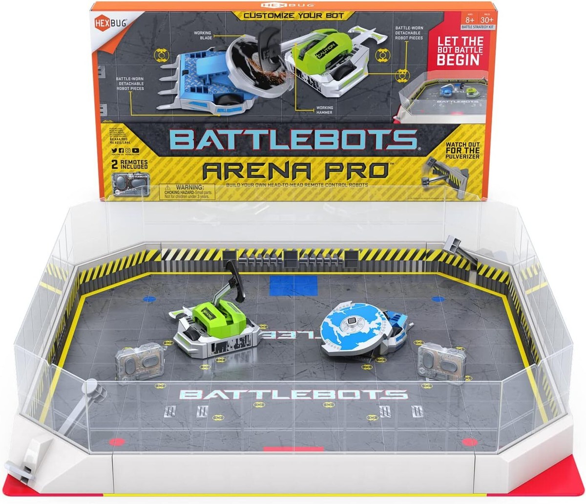 RC Robot Battle Toys BattleBots Arena MAX RC Robot Battle Set ...