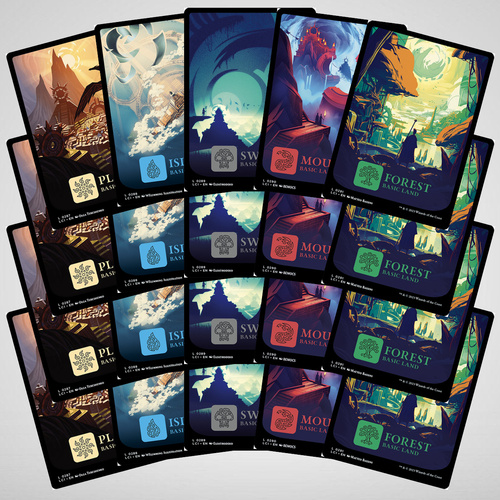 FULL PLAYSET of 20 Full Art Lands 4x Each Lost Caverns of Ixalan MTG ...