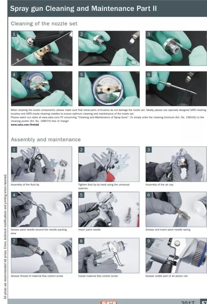 SATA JET 3000B RP/HVLP ULTIMATE REBUILD KIT SEE DESCRIPTION FOR ADDED ...