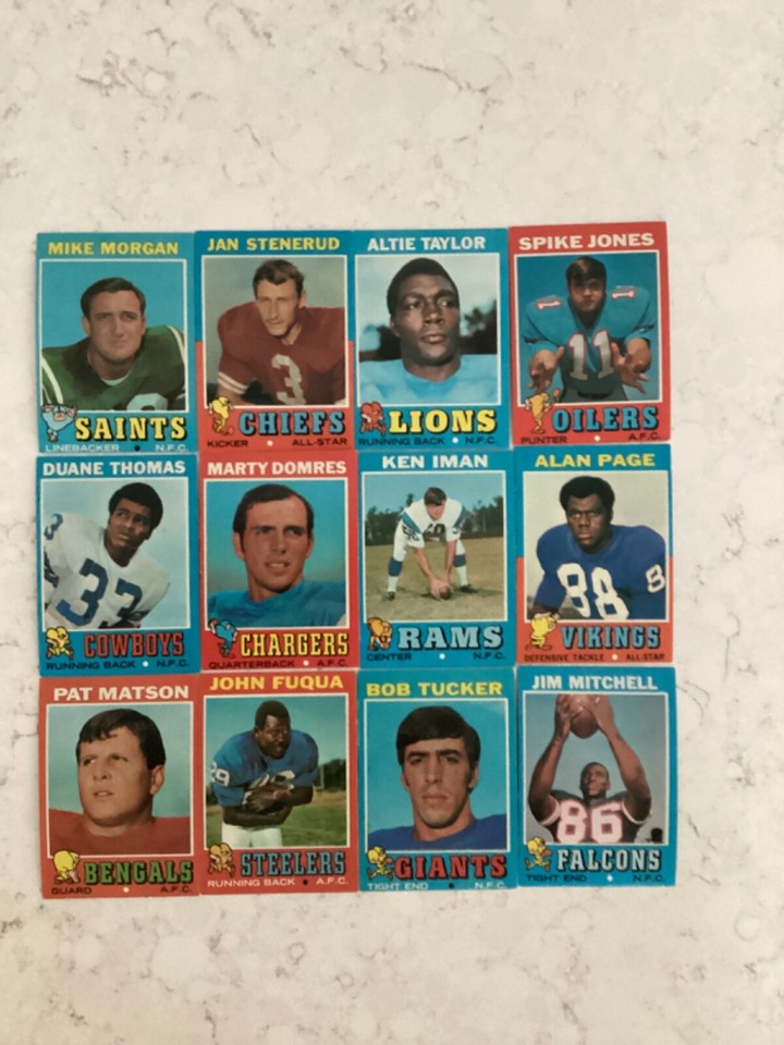 1971 Topps Football Complete The Set -U Make Choice VG-EX-NM BUY3 GET 1 ...