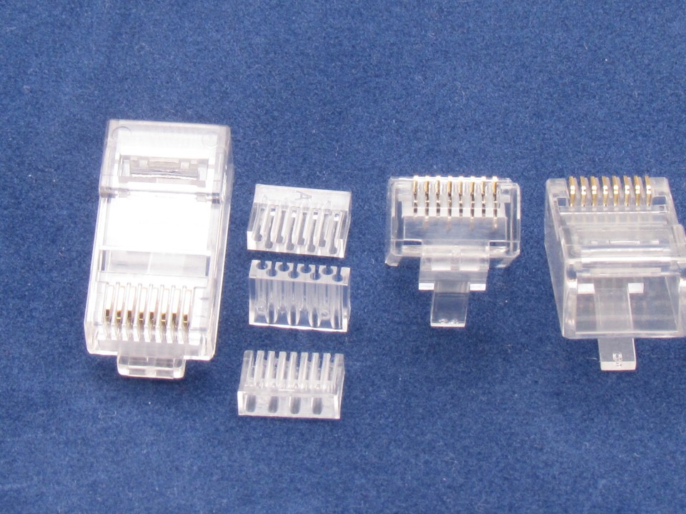 Lot 100 X Pcs CAT6 w Load Bar Insert RJ45 Network LAN Cable Modular ...