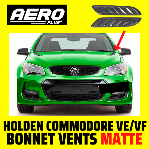 Bonnet Vents STICK ON MATTE BLACK FOR HOLDEN COMMODORE VF VE SS SSV SV6 ...