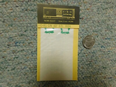 CDS Dry Transfer decals HO HO-81 CN Canadian National 40' steel box car ...