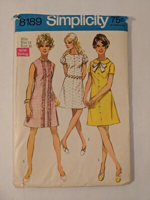 Simplicity Pattern 8189 Misses Dress Size 14 | eBay