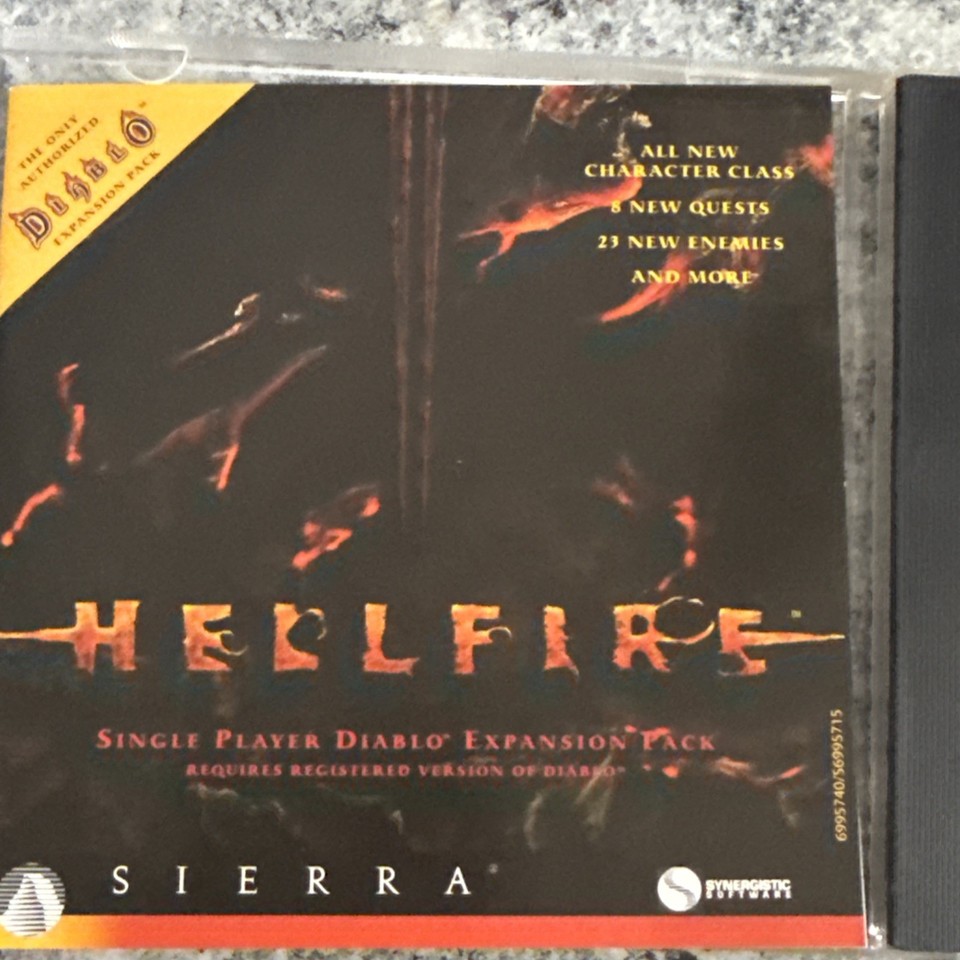 Hellfire - Single Player Diablo Expansion Pack -- (PC, 1997) - With Manual | eBay