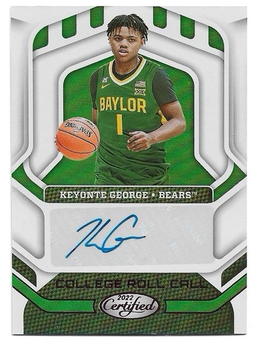Keyonte George 2022 Panini Chronicles Certified PINK Draft Picks Roll ...