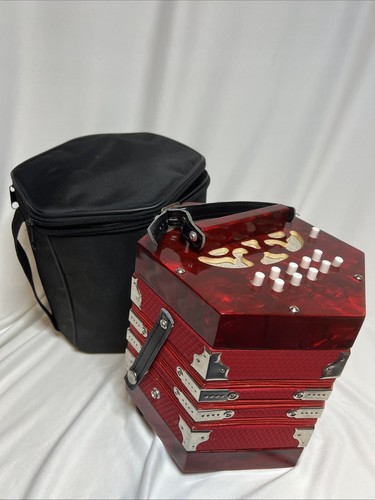 20 Buttons Accordion Concertina, Keyboard Instrument, With Carry Bag | eBay
