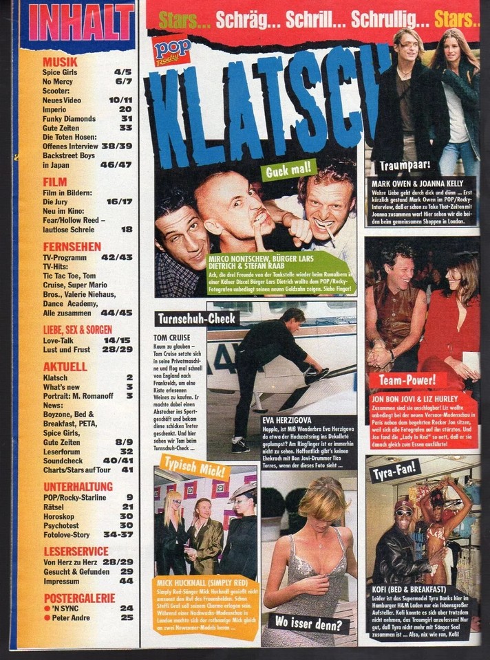 POP ROCKY 48 / 20.11.1996 / SPICE GIRLS, NO MERCY, SCOOTER, DIE TOTEN ...