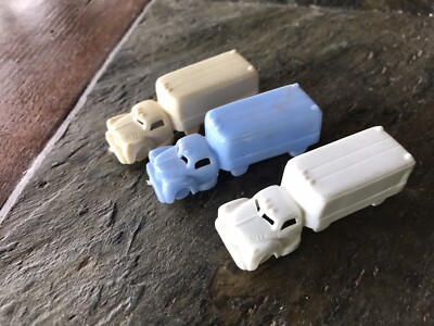 Vintage Plastic Semi Tractor Trailer Shells Small Lot Of 3 White Tan ...