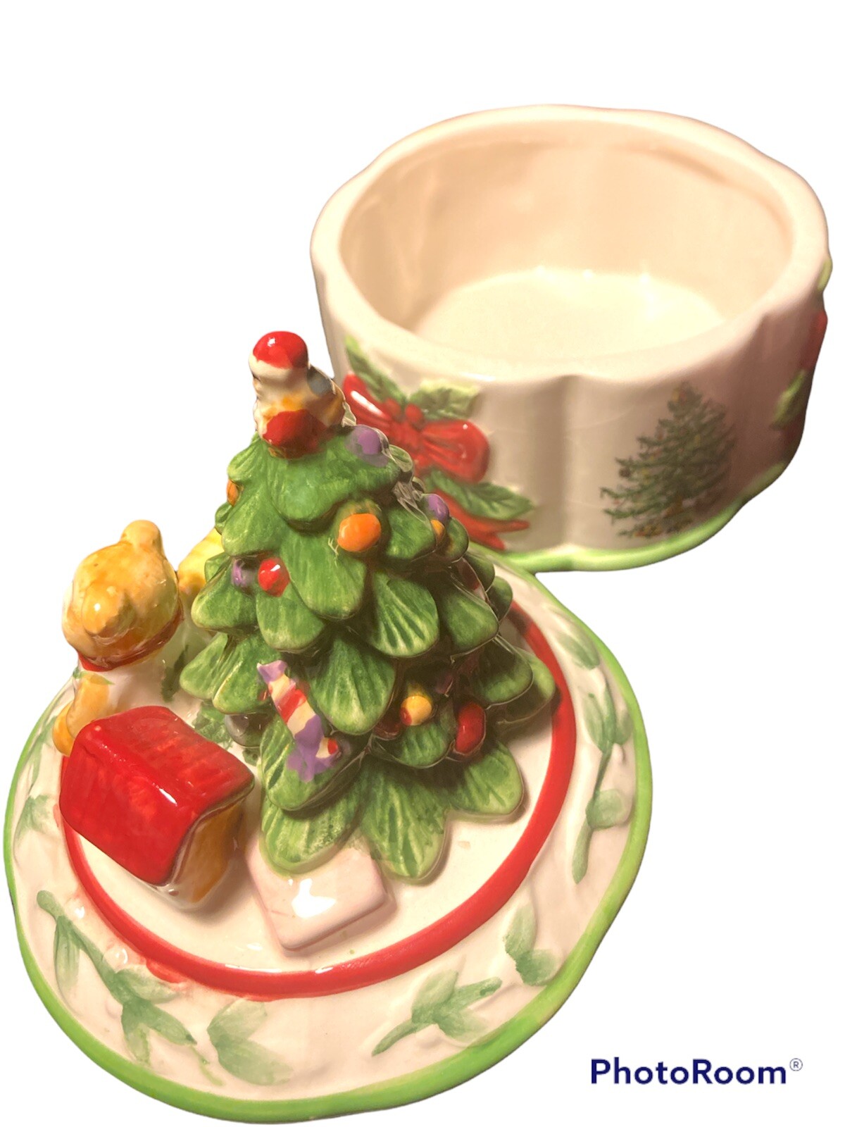 SPODE CHRISTMAS TREE COVERED MUSIC BOX No music Ceramic | eBay