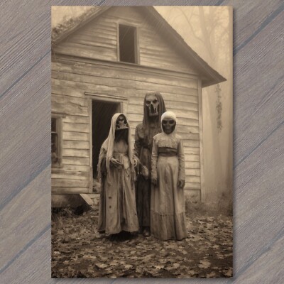 4x6" 👻 Weird Creepy Vintage Vibe Demon Monster Girl Halloween Cult ...