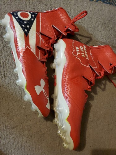 Brand New Under Armour Highlight MC LE Ohio Football Cleat Red White ...