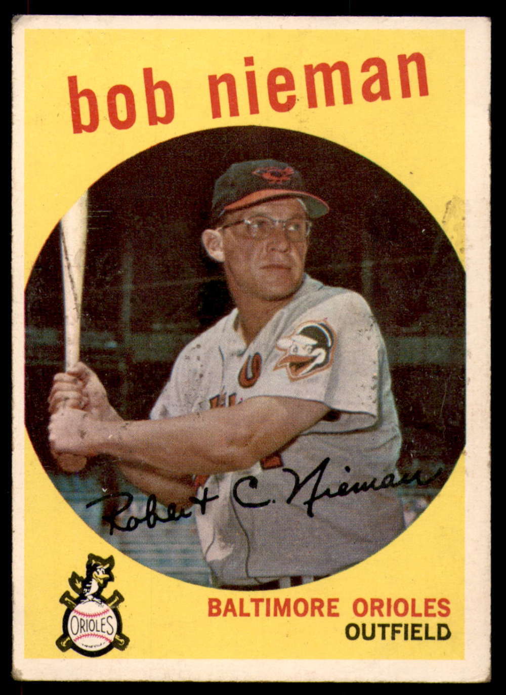 1959 Topps #375 Bob Nieman Very Good Orioles ID:239544 | eBay