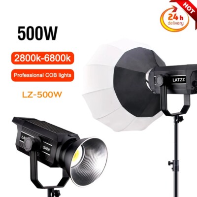 LATZZ LZ-500W LED Video Light indoor Photography Fill Lighting Remote ...
