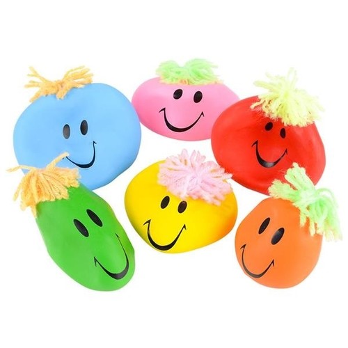 3 PK Squishy FUNNY FACE BALL Fidget ASD Soft Safe Hand Therapy Anxiety ...