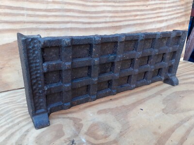 Vintage Old Antique Fire Iron ash pan cover portcullis first 15.5"x5.5 ...
