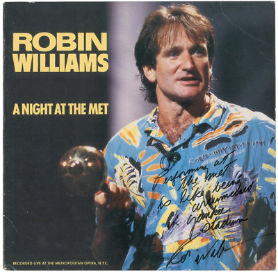 Robin Williams signed autographed record album! GREAT Inscription! AMCo ...