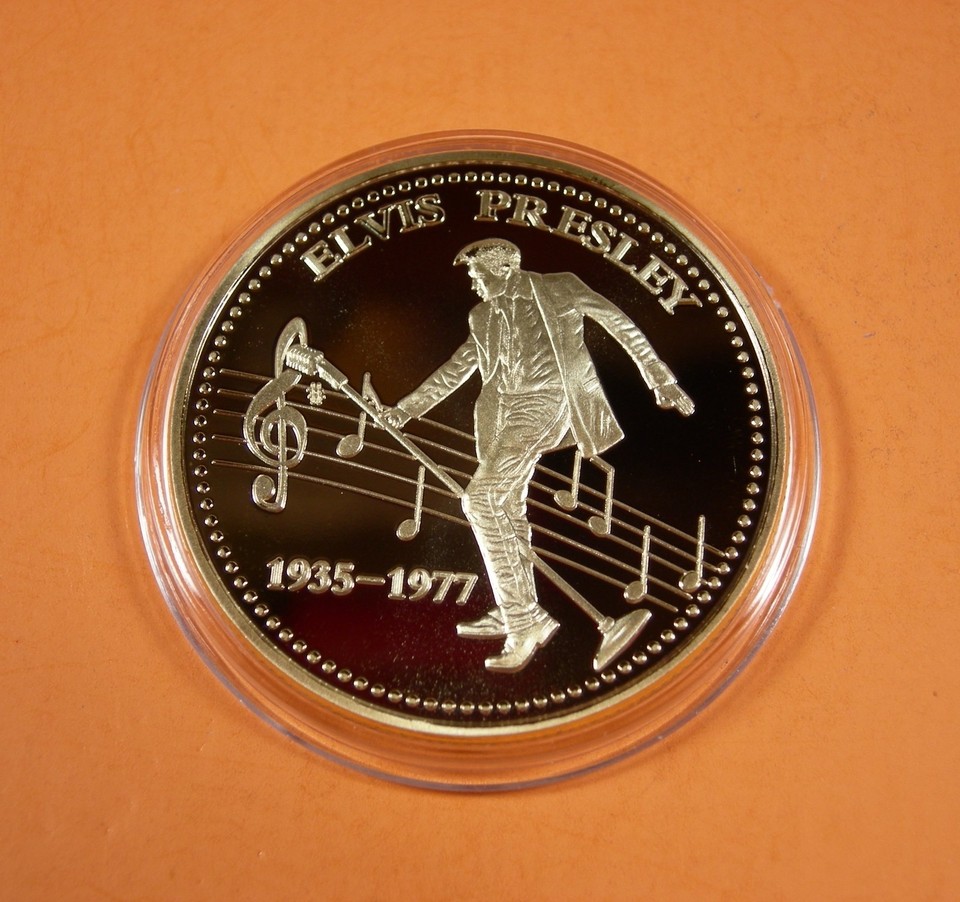 ELVIS PRESLEY COIN - 24KT GOLD PLATED | eBay