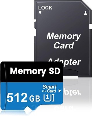512GB Memory Card with Adapter, SD Cards Large Capacity to Waterproof ...