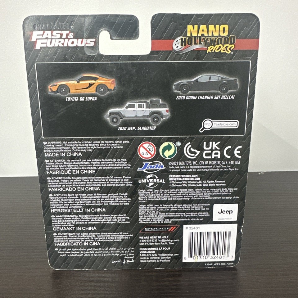Fast and Furious F9 Jada Nano Hollywood Rides NV-11 Set of 3 Diecast ...