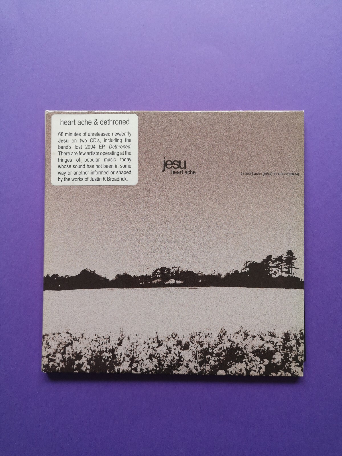 Jesu - Heartache & Dethroned (Digi CD 2010) Industrial JK Broadrick ...