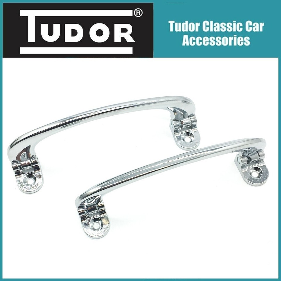 Pair Chrome Interior Door Pull Handles Classic, Kit Car, Hot Rod LWH106 ...