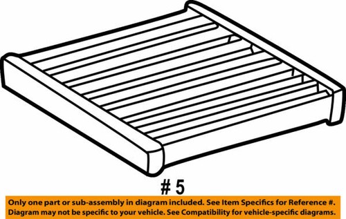 87139-50030 Toyota Filter, clean air 8713950030, New Genuine OEM Part ...