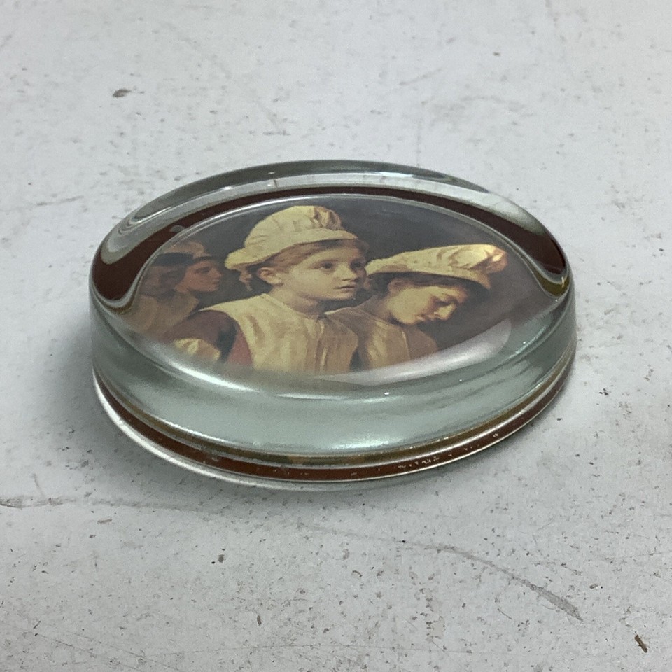 VTG Foundling Girls in the Chapel Nigel Pain Glass Paperweight Hand ...