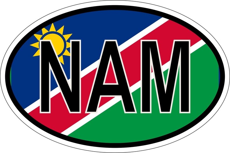 Oval Sticker Flag Country Code NAM Namibia | eBay