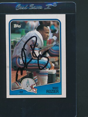 1988 Topps #104 Mike Rozier Oilers Signed Auto *B6533 | eBay