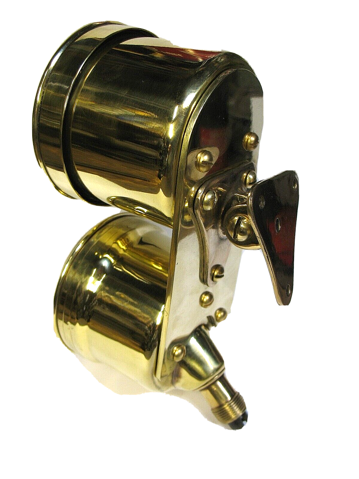 BRASS STEWART SPEEDOMETER W/STEWART CLOCK MODEL T FORD STANLEY REO T ...