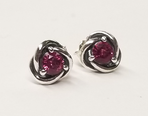 Pandora October Pink Eternity Circle Stud Earrings - 292334C05 BOXED | eBay