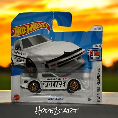 Hot Wheels H4D 080 MAZDA RX-7 weiß Polizeiauto | eBay.de