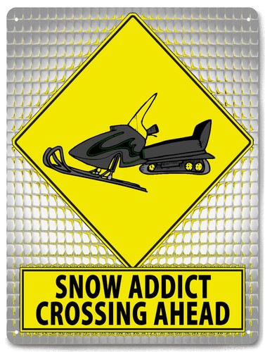SNOWMOBILE Metal Sign joke snow addict funny room wall decor great gift ...