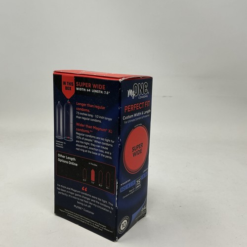My One Perfect Fit Super Wide 64J Condoms Premium Hyper Thin Latex 10 ...