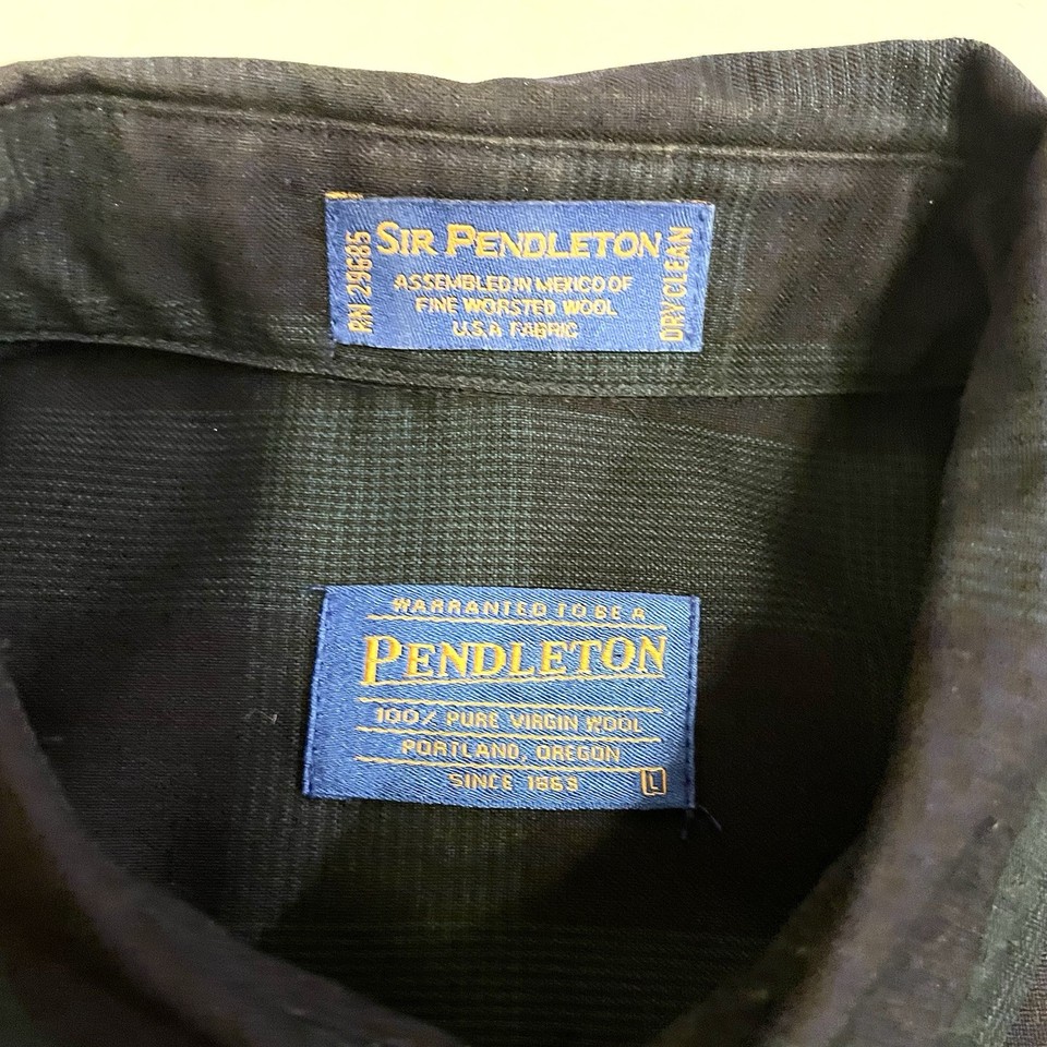 Pendleton Sir Pendleton Button Up Plaid Shirt Size L Tarton | eBay