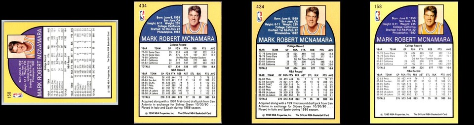 1990 Hoops Mark McNamara (4) Card Lot - MUST-HAVE ITEM – ONLY TODAY! | eBay