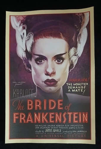 Vinyl 11x17 Reproduction Movie Poster Universal "The Bride of ...
