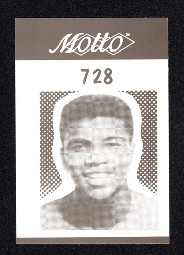 Muhammad Ali Athlete Boxing Boxer Vintage 1987 Motto Game Trivia Card ...