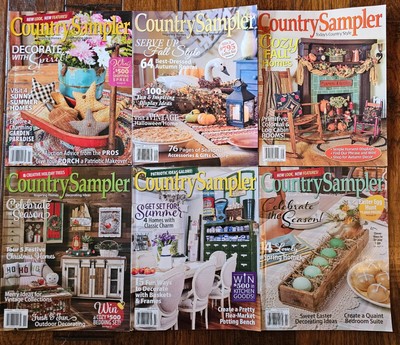 Country Sampler Magazine Six issues Primitive/Country decorating | eBay