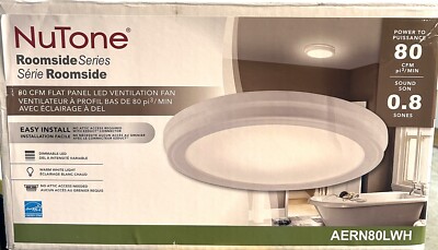 NuTone 80 CFM Bathroom Exhaust Fan With LED Light Model AERN80LWH ...